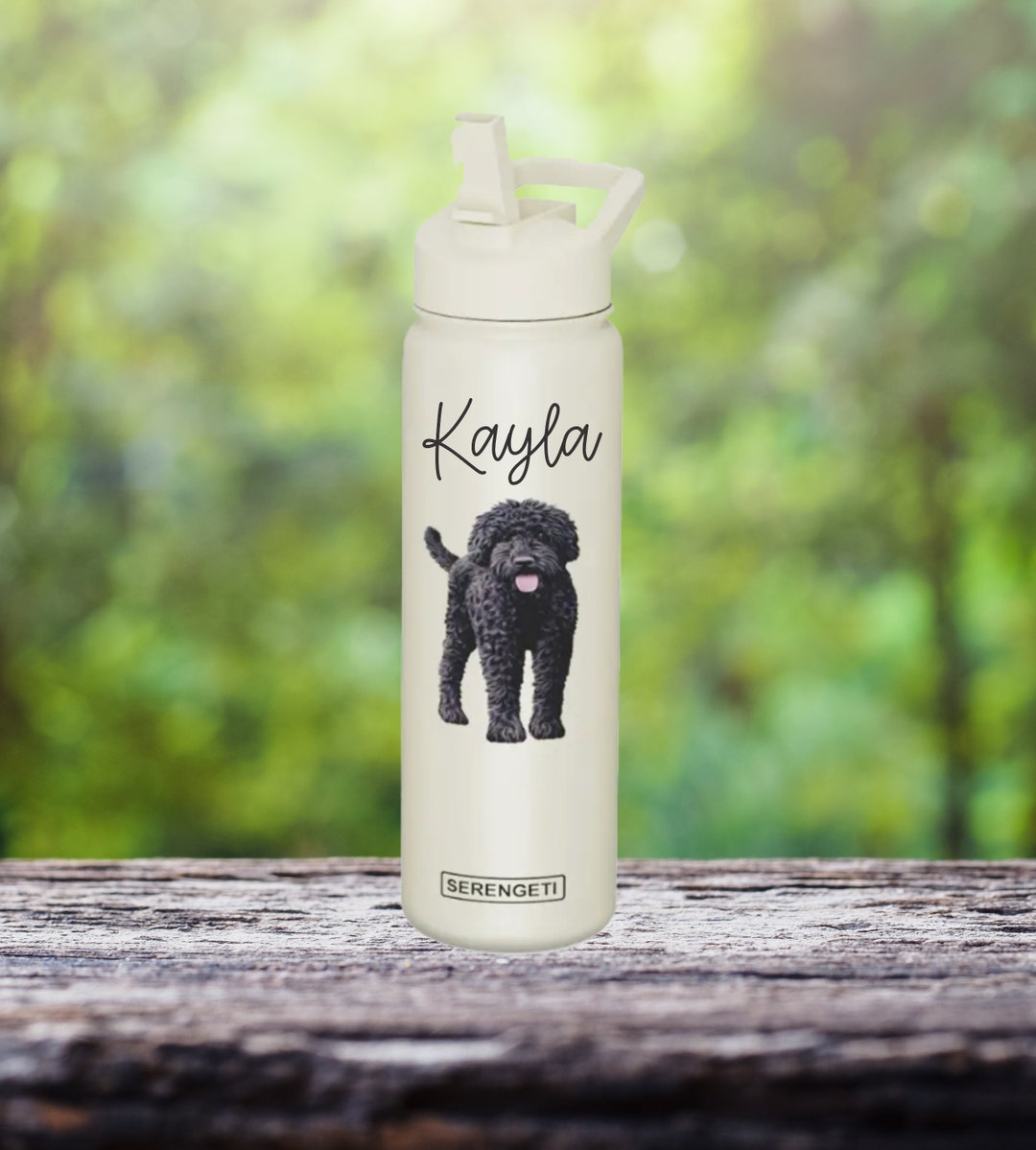 Labradoodle - Personalized, Stainless Steel Water Bottle, 3D Image ...