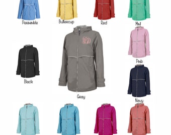 Monogrammed Rain Jacket - Etsy