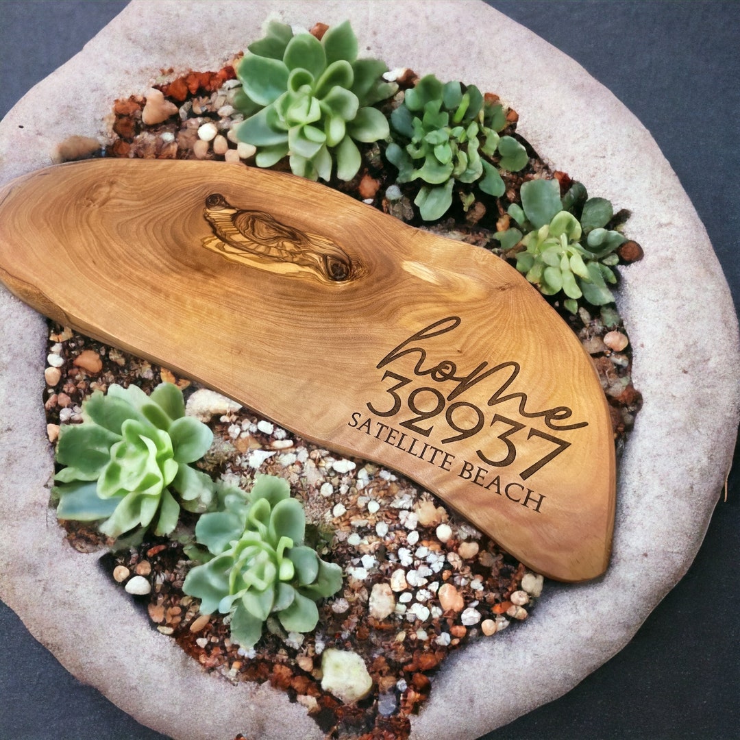 Home Town Zip Code Board Laser Engraved Olive Wood Cutting Board - Etsy