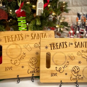 Personalized Santa Cookies and Milk Plate - Christmas Eve Santa Tray ...