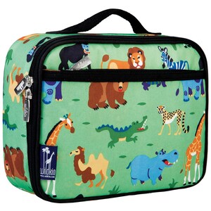 Monogram Backpack and Lunchbox - 15" Wildkin Wild Animals, Personalized ...