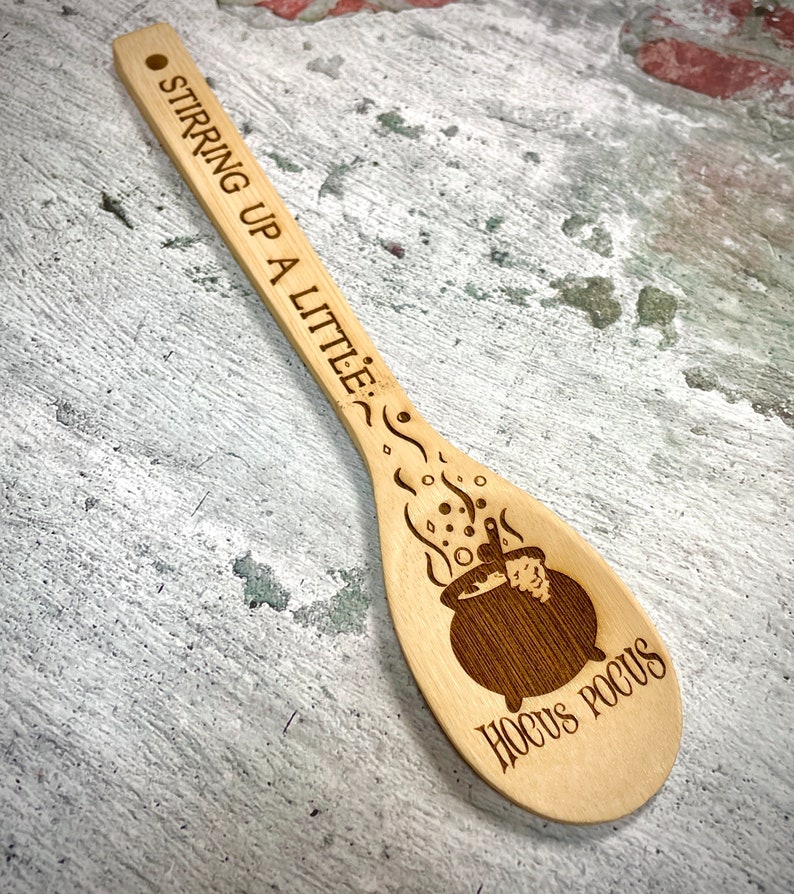 Witch's Engraved Bamboo Kitchen Spoons - Spell on You - Etsy