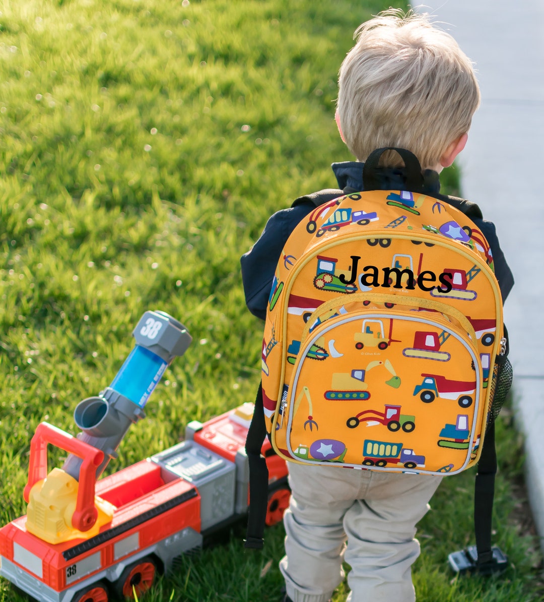 Personalized Preschool Construction Backpack - 12" Wildkin Under ...