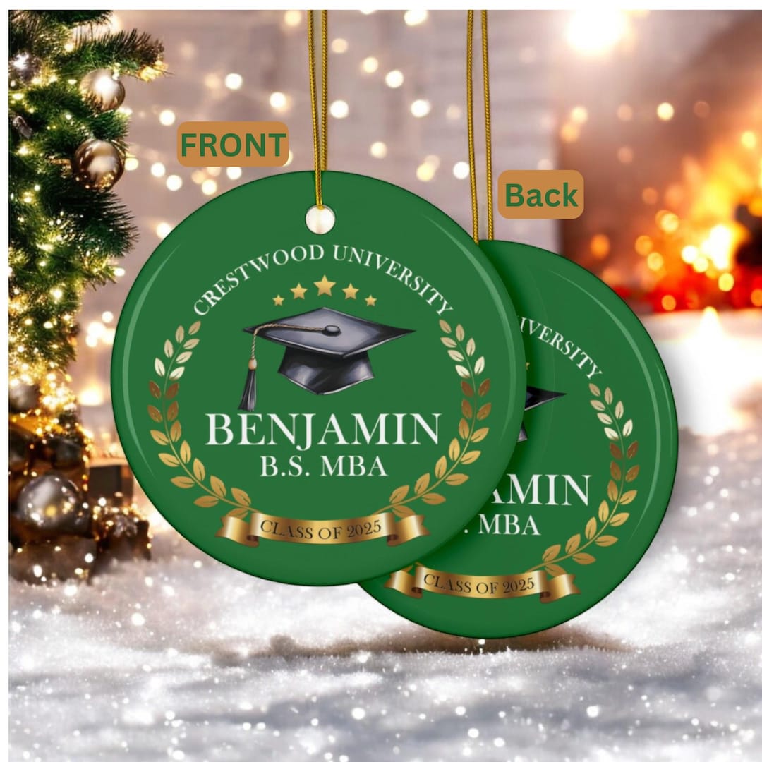 Personalized College Graduation Ornament Customized With Name, Degree ...