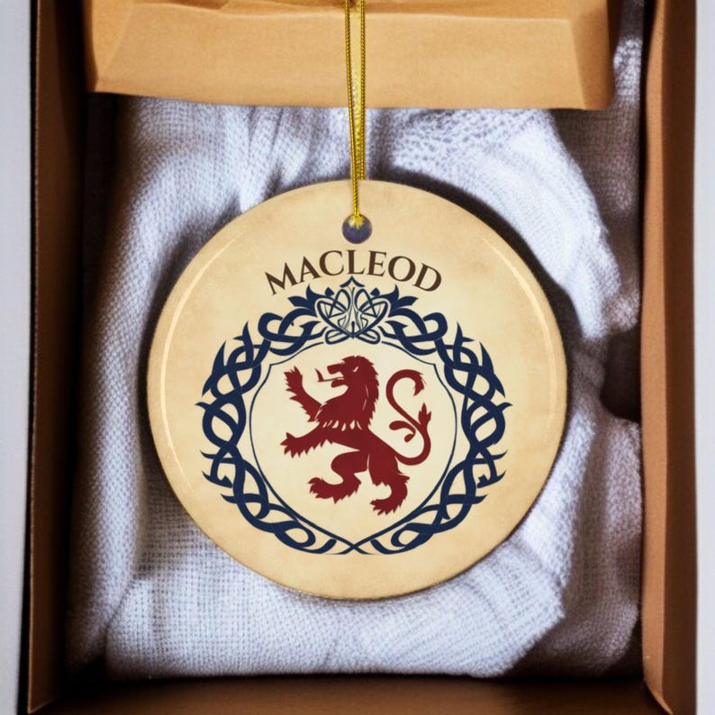 Personalized Scottish Family Crest Ornament - Custom Name Gift- Celtic ...