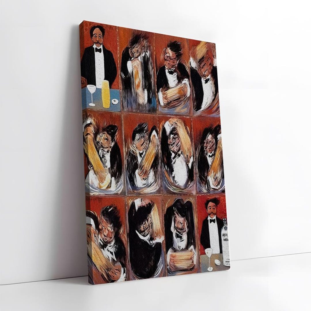 Guy Buffet Making of A Great Martini Poster, Frame for Canvas Prints ...