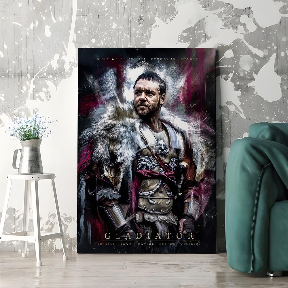Gladiator Artwork Cover Movie Poster, Frame for Canvas Prints, Wrapped ...