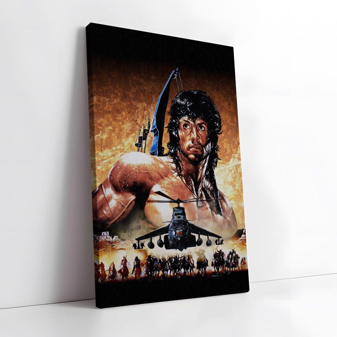 Rambo III Classic Movie Poster, Frame for Canvas Prints, Wrapped Canvas ...