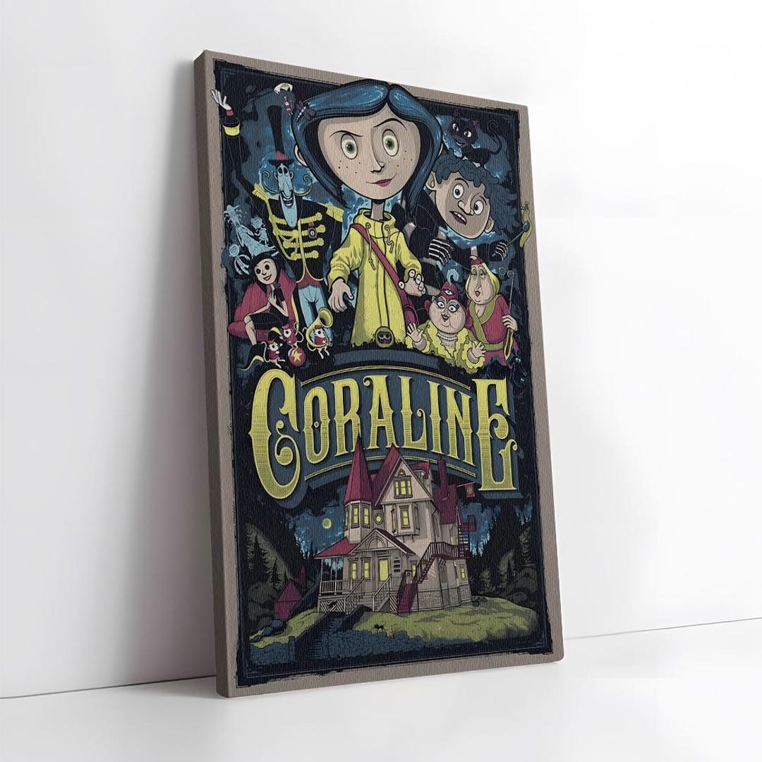 Coraline Movie Poster, Frame for Canvas Prints, Wrapped Canvas, Gallery ...
