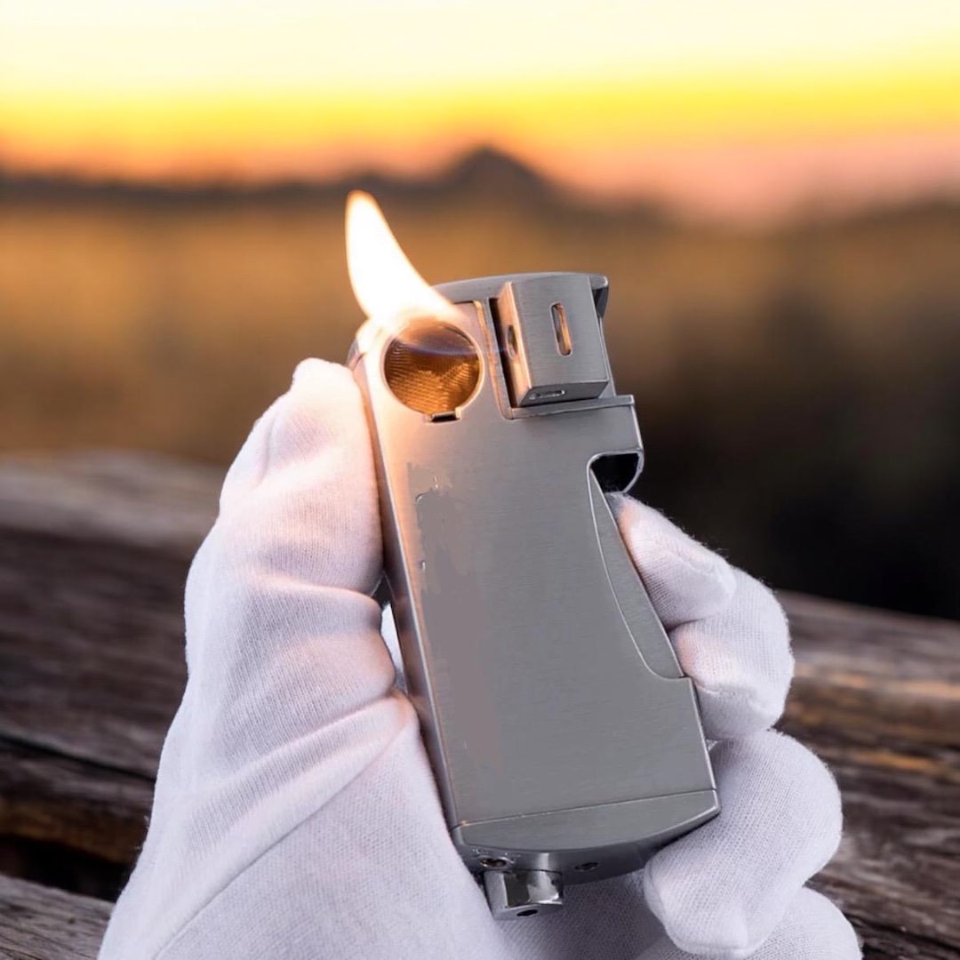 Refillable Butane Pipe and Lighter Combo, Durable Body, Portable ...