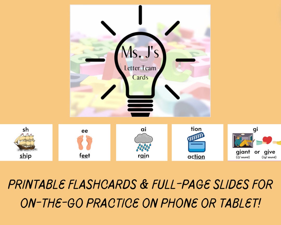 Letter Team Cards - 44 Sound Blends for Teaching Early Reading Skills ...