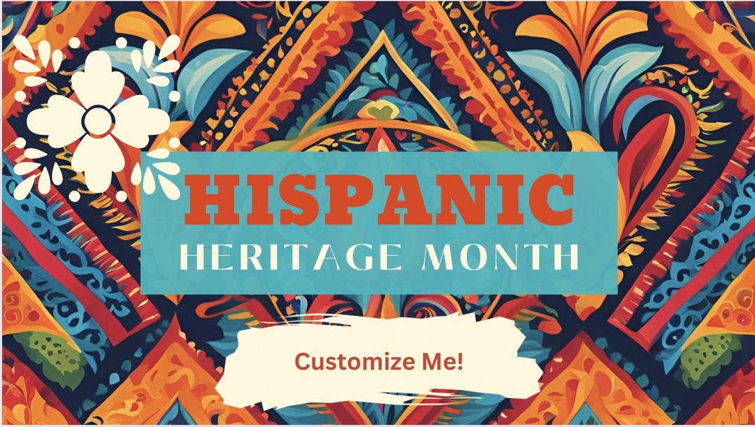 Hispanic Heritage Month Zoom Background-fully Customizable Template! - Etsy