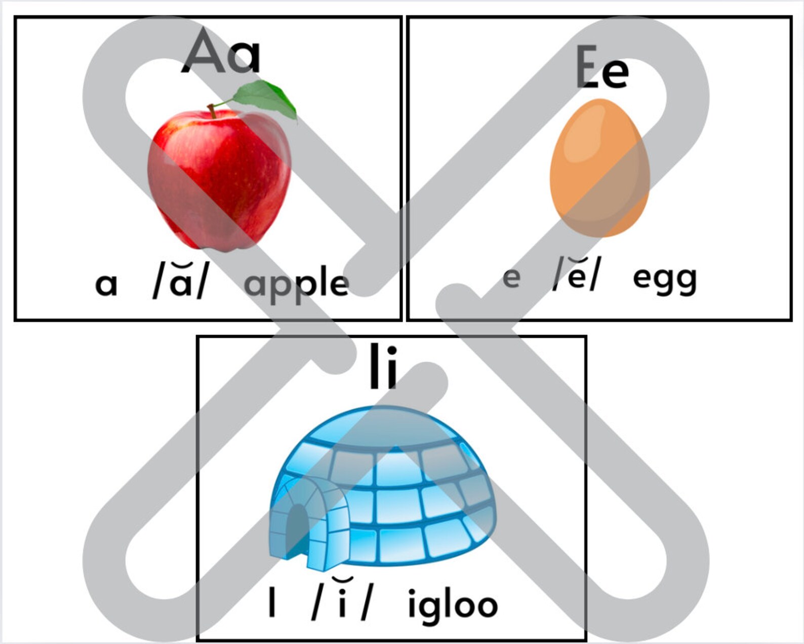 Soft Vowel Sounds Cards - Printable Cards and Full-page Slides - Etsy ...