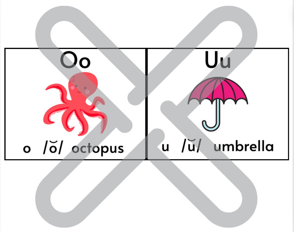 Soft Vowel Sounds Cards - Printable Cards and Full-page Slides - Etsy ...