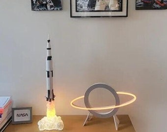Apollo 11 Saturn V Rocket Lamp - Etsy