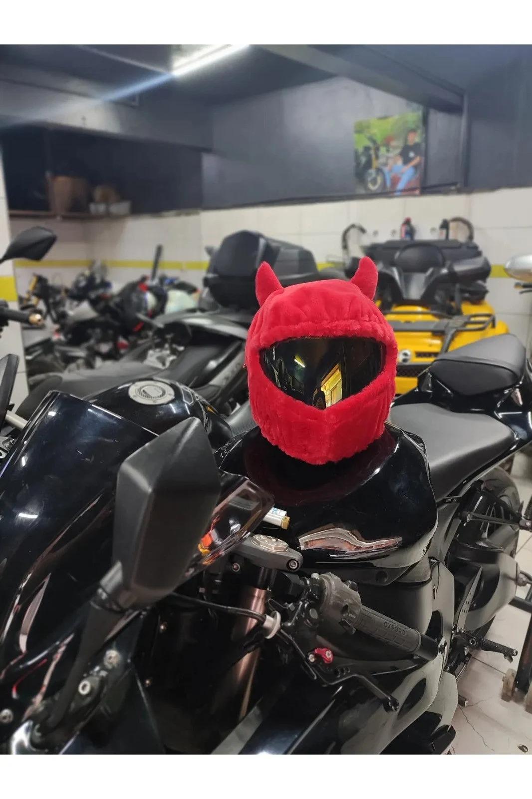 Helmet Cover Plush, Motorcycle Helmet Cover, Motorbike Funny Case ...