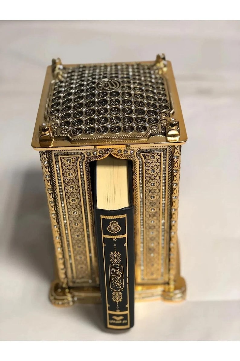 Luxury Quran Gift Set, Gold Trinket, Esmaül Hüsna Quran Set, With 3 ...