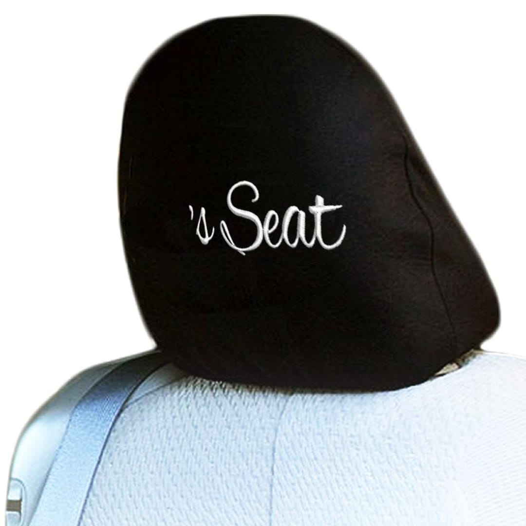 Custom Girlfriend Boyfriend Name Embroidered Car Headrest Cover: Auto ...