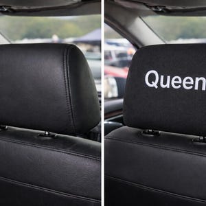 Personalized Embroidered Headrest Covers: Custom Car Decor - 2-piece ...