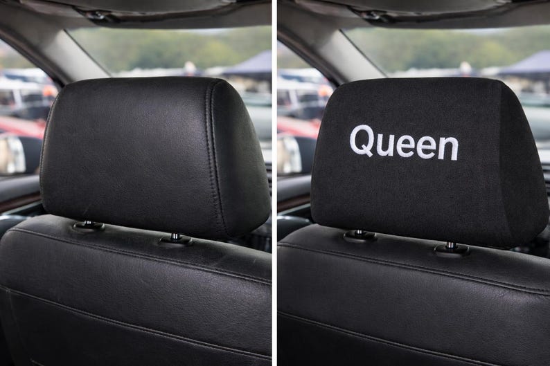 Personalized Embroidered Headrest Covers: Custom Car Decor - 2-piece ...