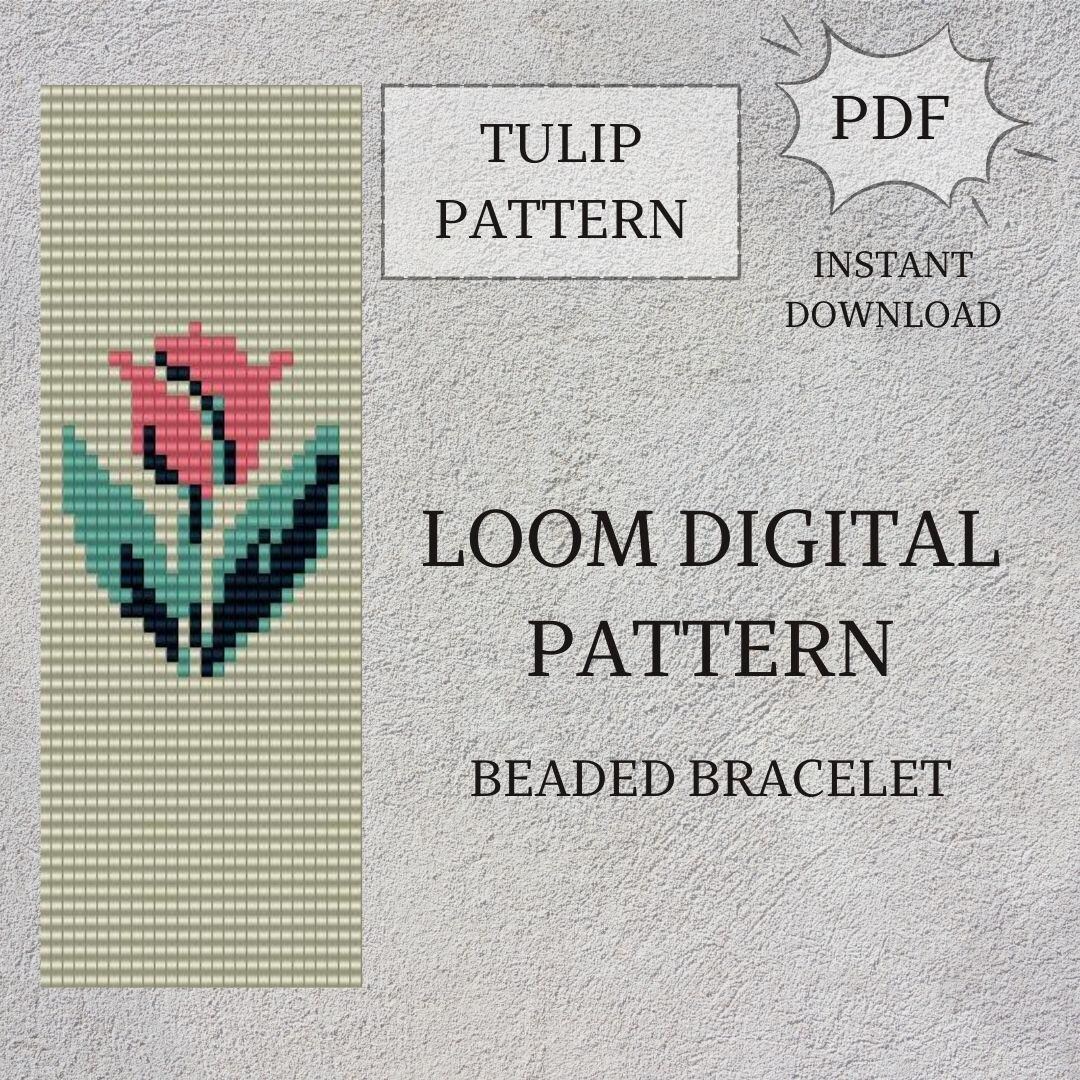 Tulip Bead Digital Pattern PDF for Bead Loom Weaving, Instant Download ...