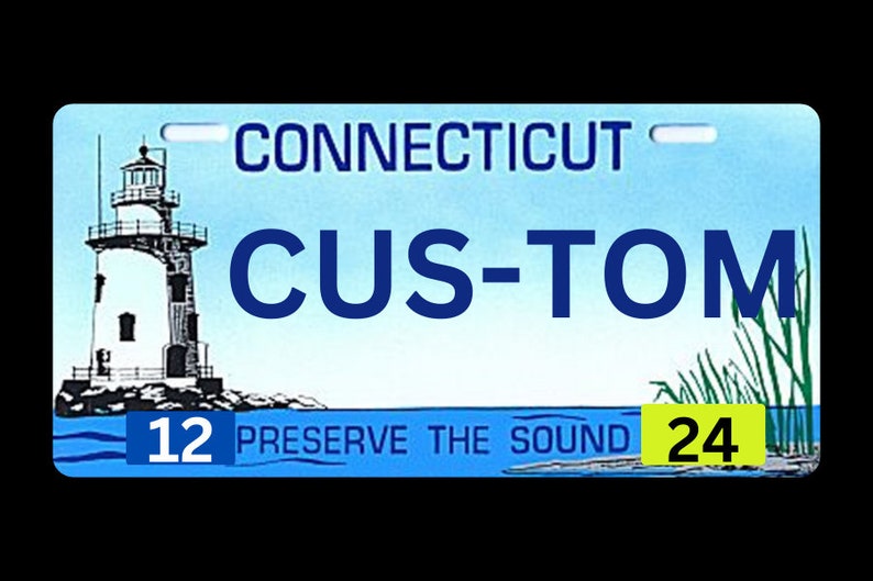 Connecticut Custom State License Plate Scented Candle Gift Personalized ...