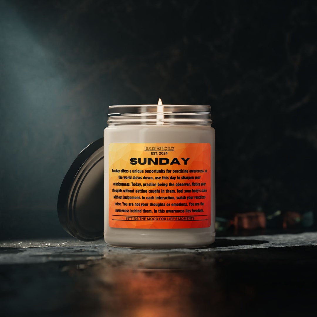Thoughts for a SUNDAY Scented Candle Gift for You, Friends, Loved Ones ...