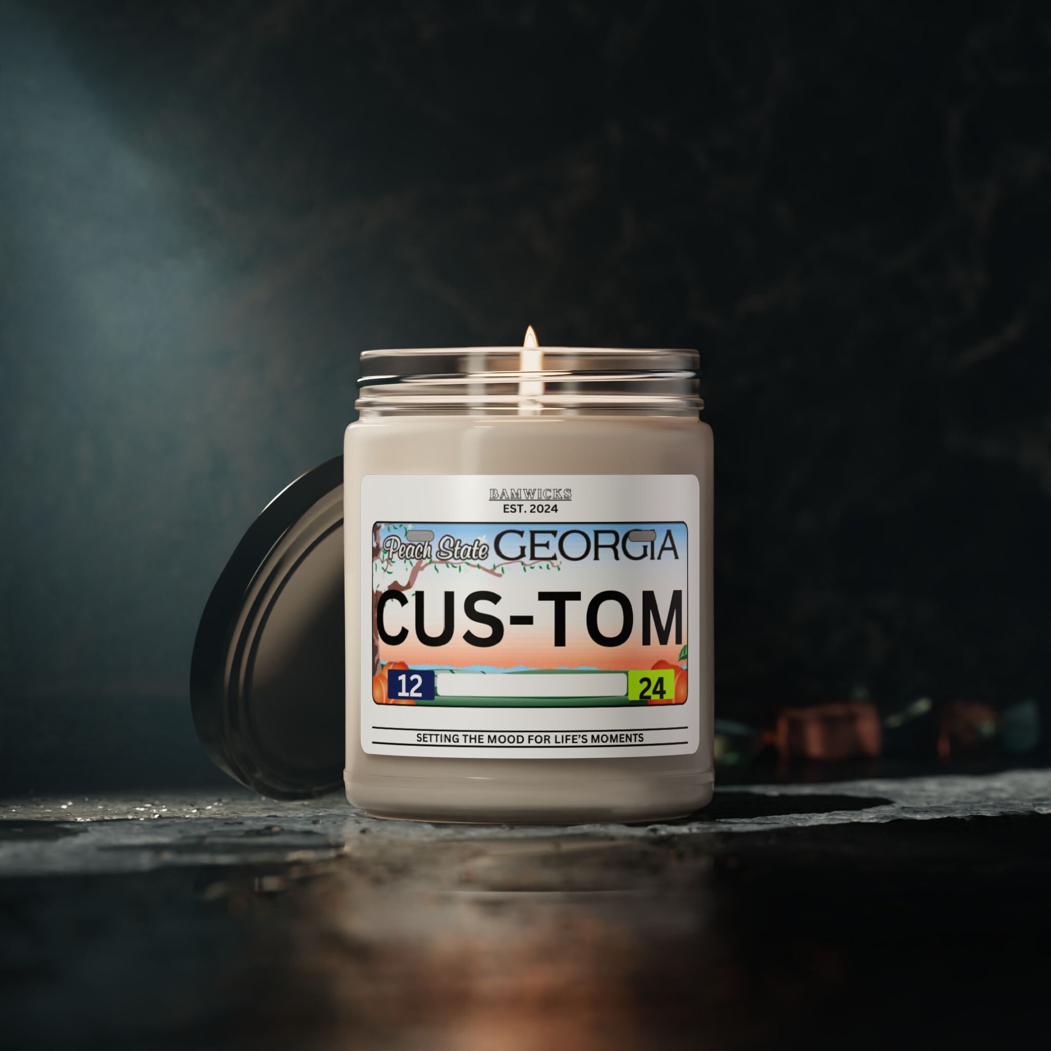 Georgia Custom State License Plate Scented Candle Gift Personalized ...