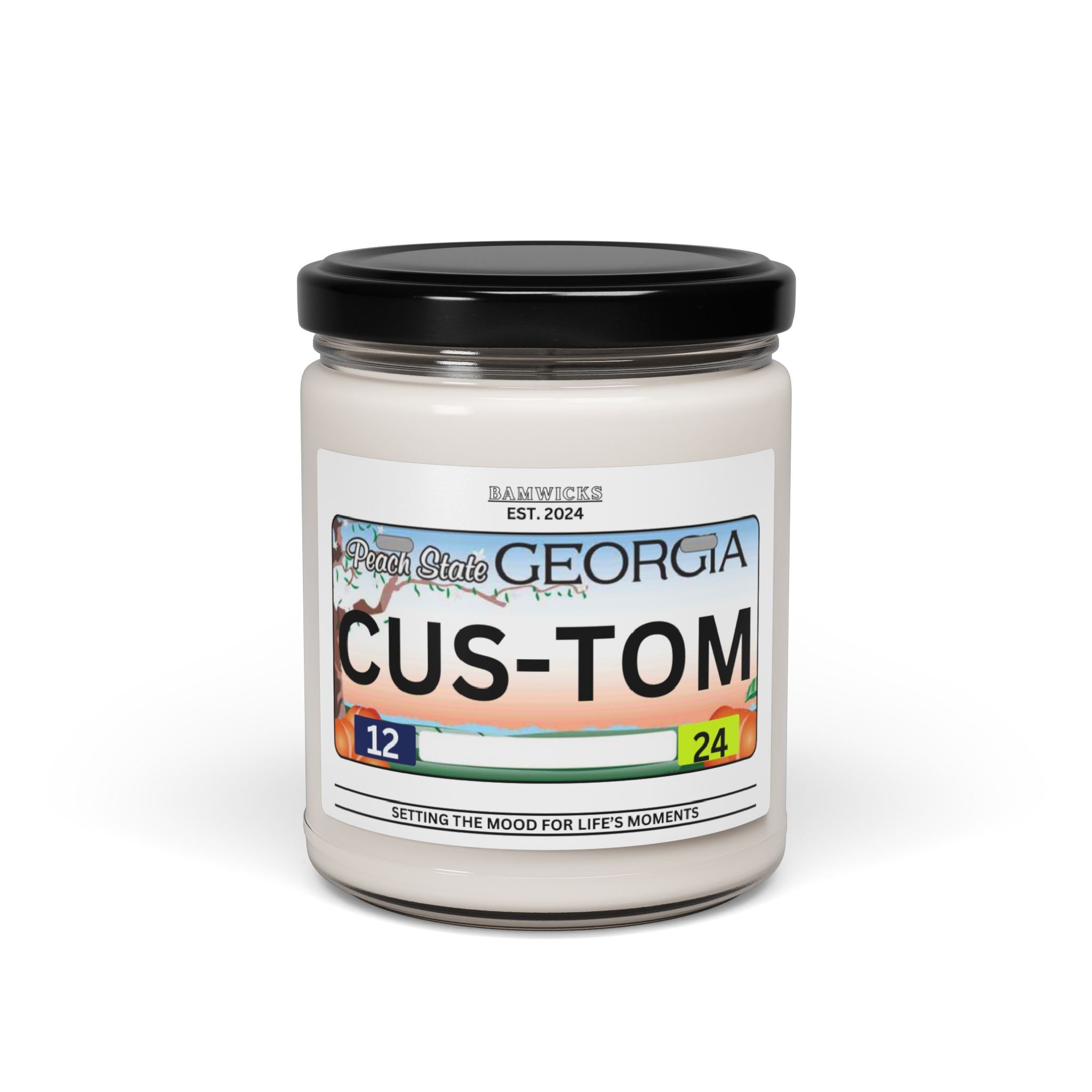 Georgia Custom State License Plate Scented Candle Gift Personalized ...
