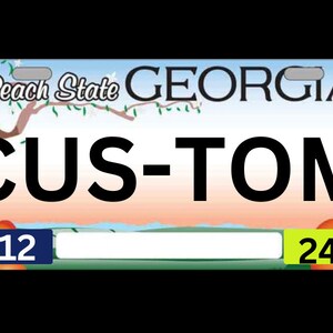 Georgia Custom State License Plate Scented Candle Gift Personalized ...