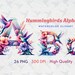 26 PNG, Watercolor Hummingbirds Alphabet Collection Clipart, Colorful ...