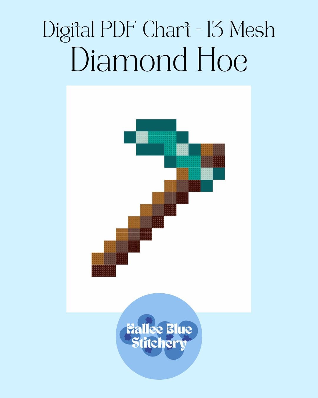 Diamond Hoe - Digital Needlepoint Chart - 13 Mesh - Etsy