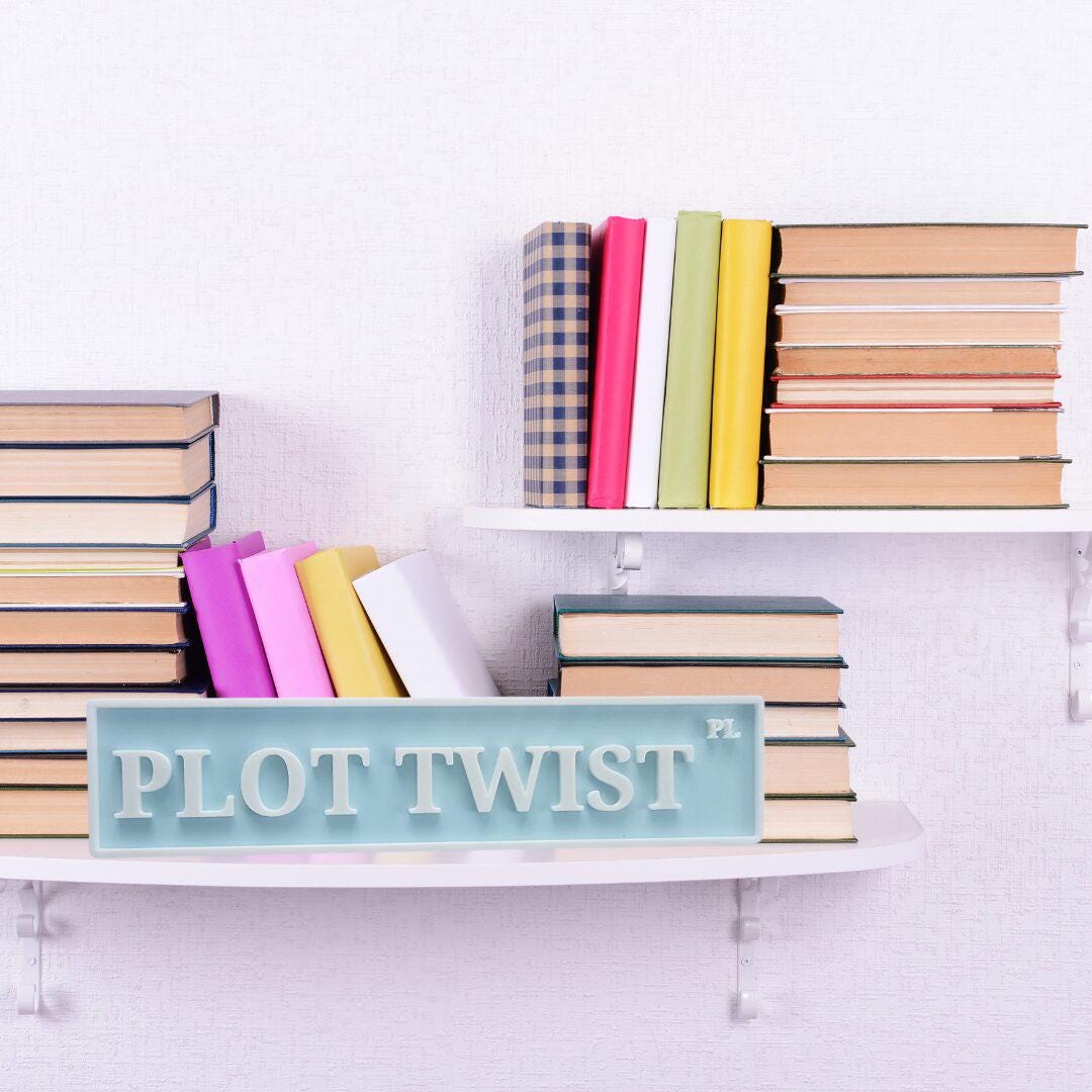 Plot Twist Pl 3d-printed Bookshelf Sign - Mystery & Thriller Bookish ...