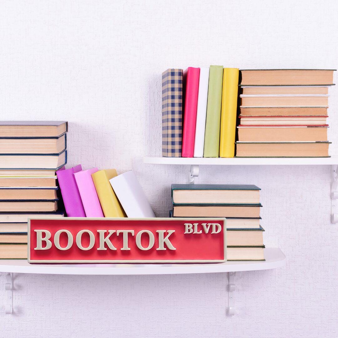 Booktok Boulevard 3d-printed Bookshelf Sign – Bookish Shelf & Library ...
