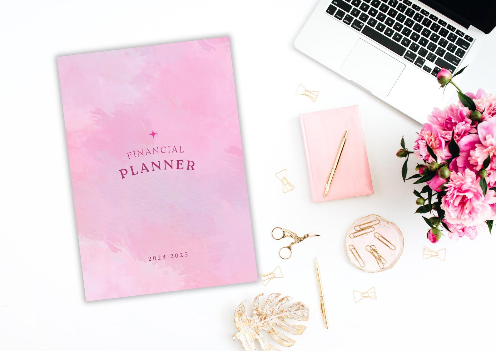 PRINTABLE & Digital Pink Yearly Financial Journal - Etsy