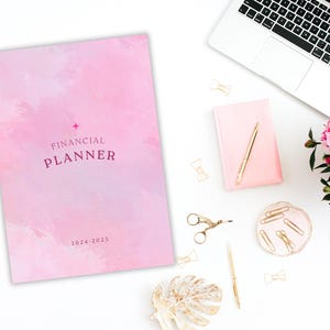 PRINTABLE & Digital Pink Yearly Financial Journal - Etsy