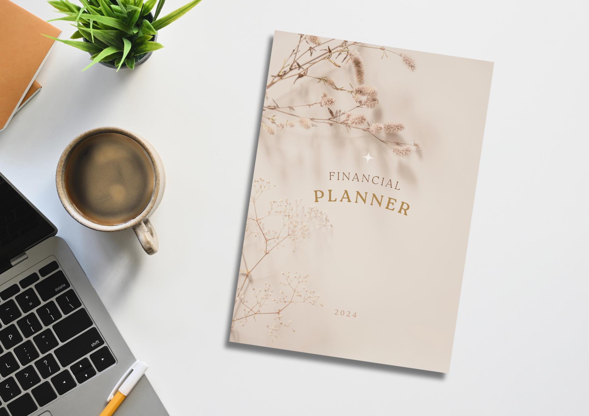PRINTABLE & Digital Beige Aesthetic Yearly Financial Journal - Etsy