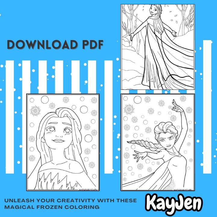 Frozen II Coloring Pages - Etsy