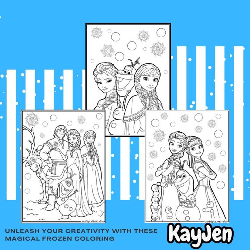 Frozen II Coloring Pages - Etsy