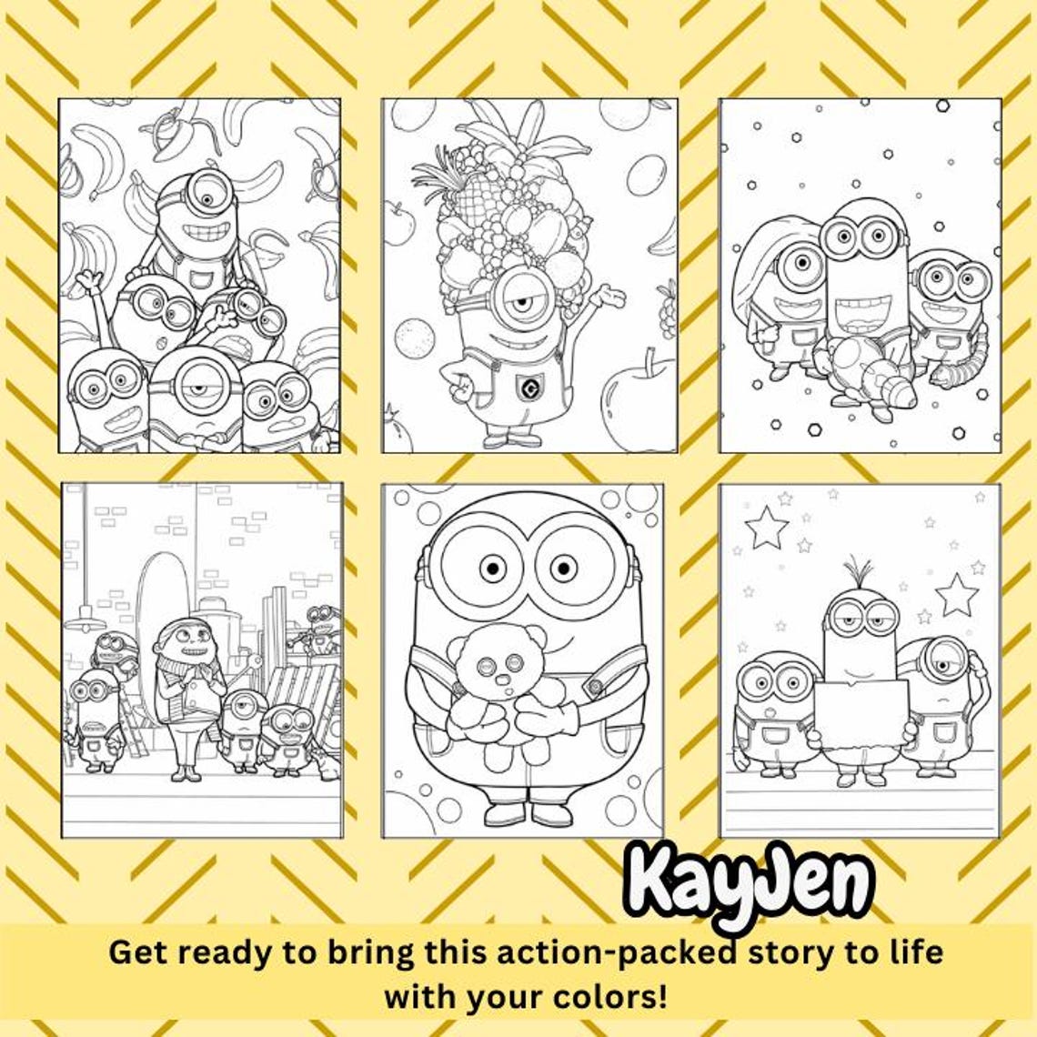 DESPICABLE ME 4 Coloring Book | 40 Pages Fun and Relaxation | Coloring ...