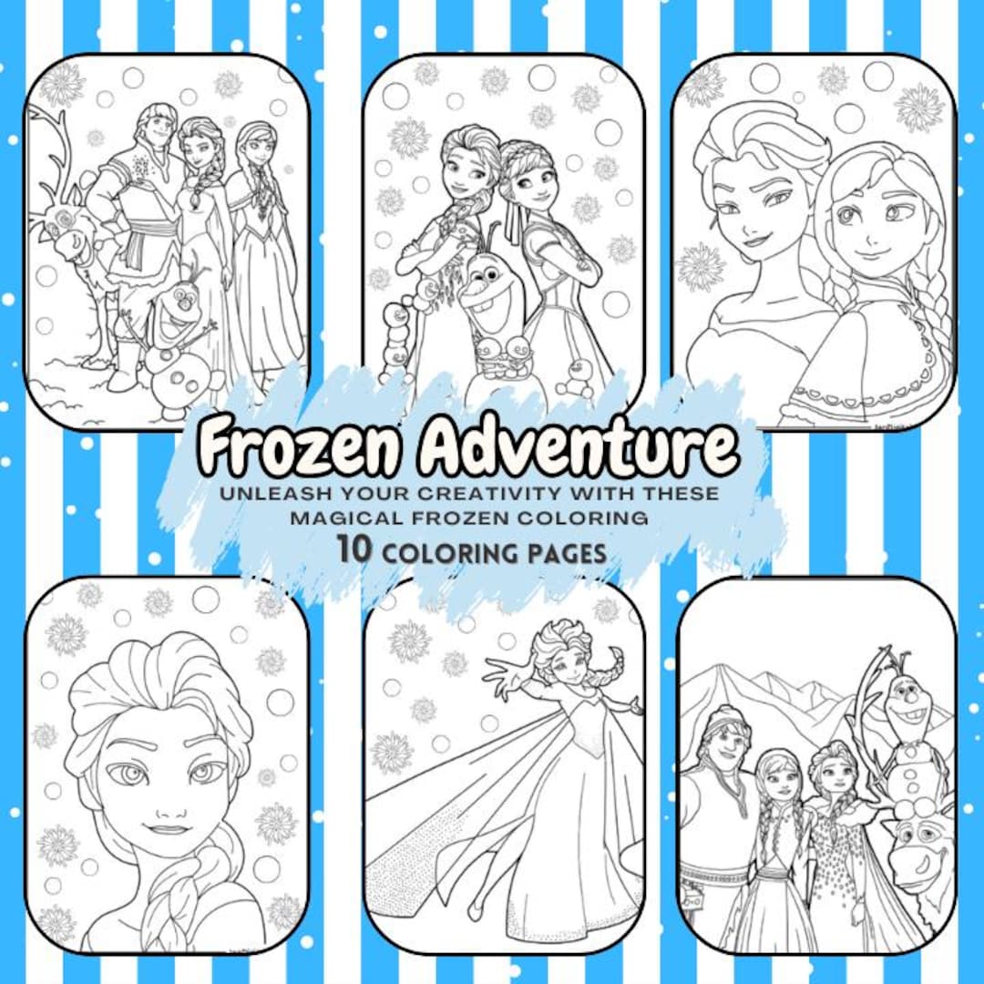 Frozen II Coloring Pages - Etsy