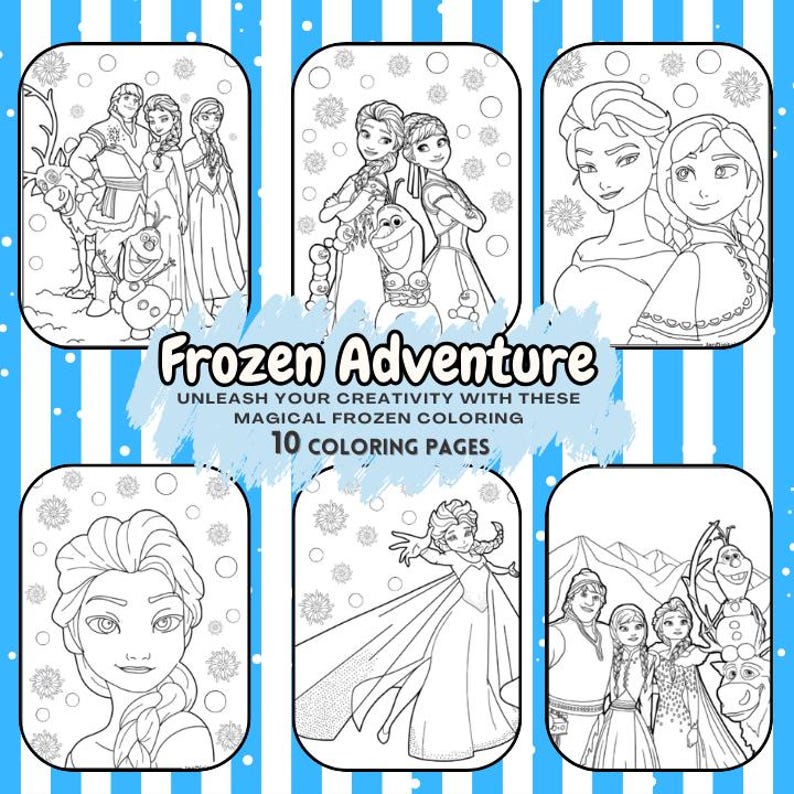Frozen II Coloring Pages - Etsy