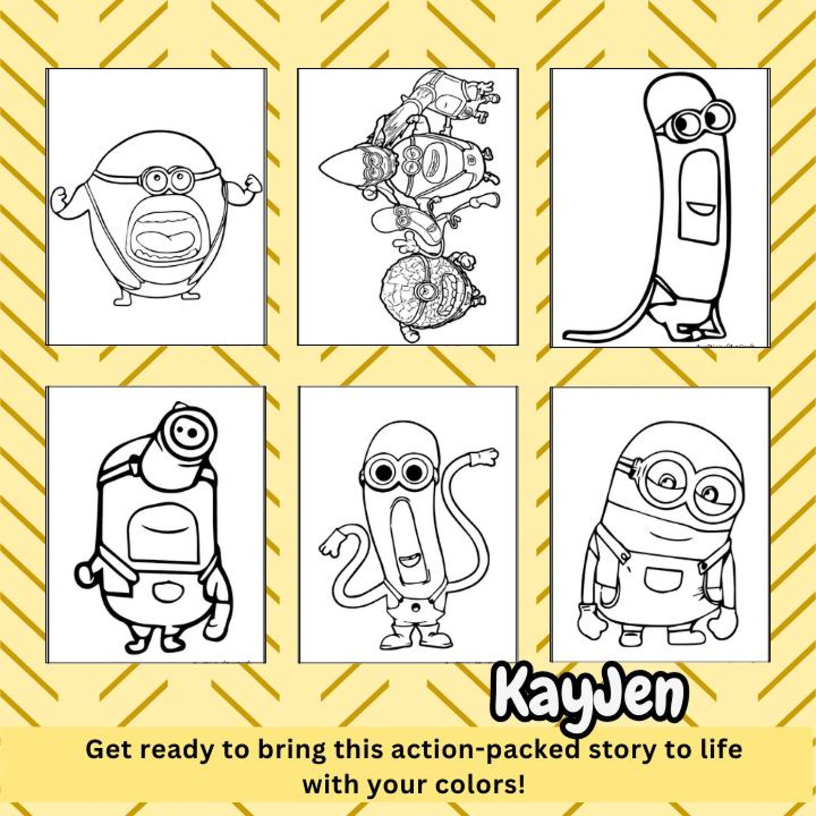 DESPICABLE ME 4 Coloring Book | 40 Pages Fun and Relaxation | Coloring ...