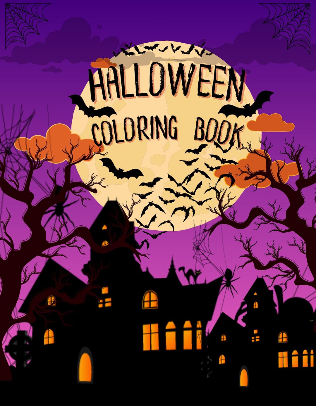 Halloween Coloring Pages | Spooky Pumpkin 50 Pages - Etsy