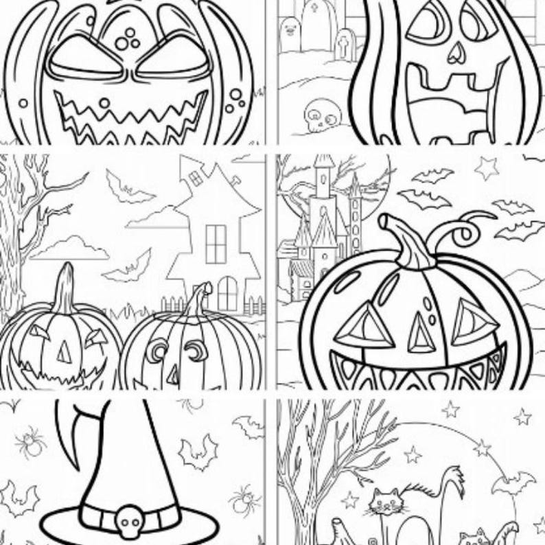 Halloween Coloring Pages | Spooky Pumpkin 50 Pages - Etsy