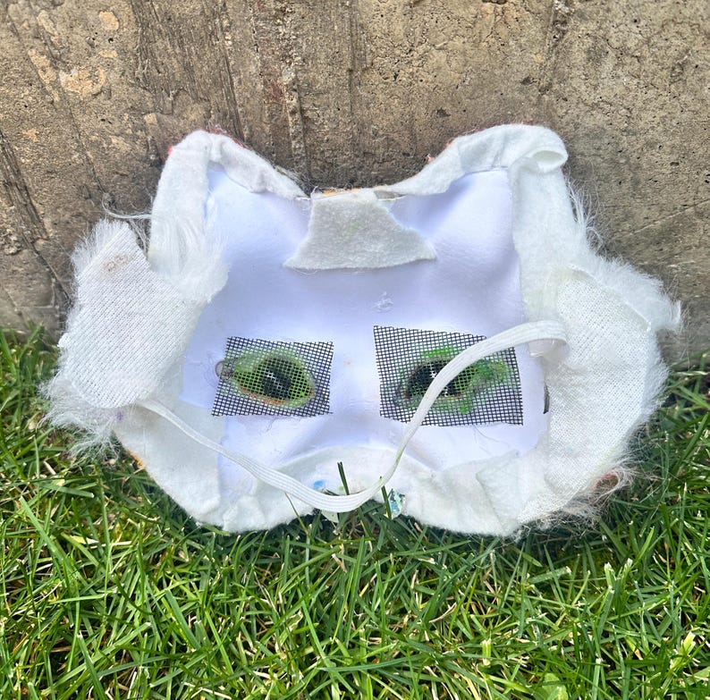 Orange Cat Therian Mask for Tweens Teens Cat Mask Otherkin Animal ...