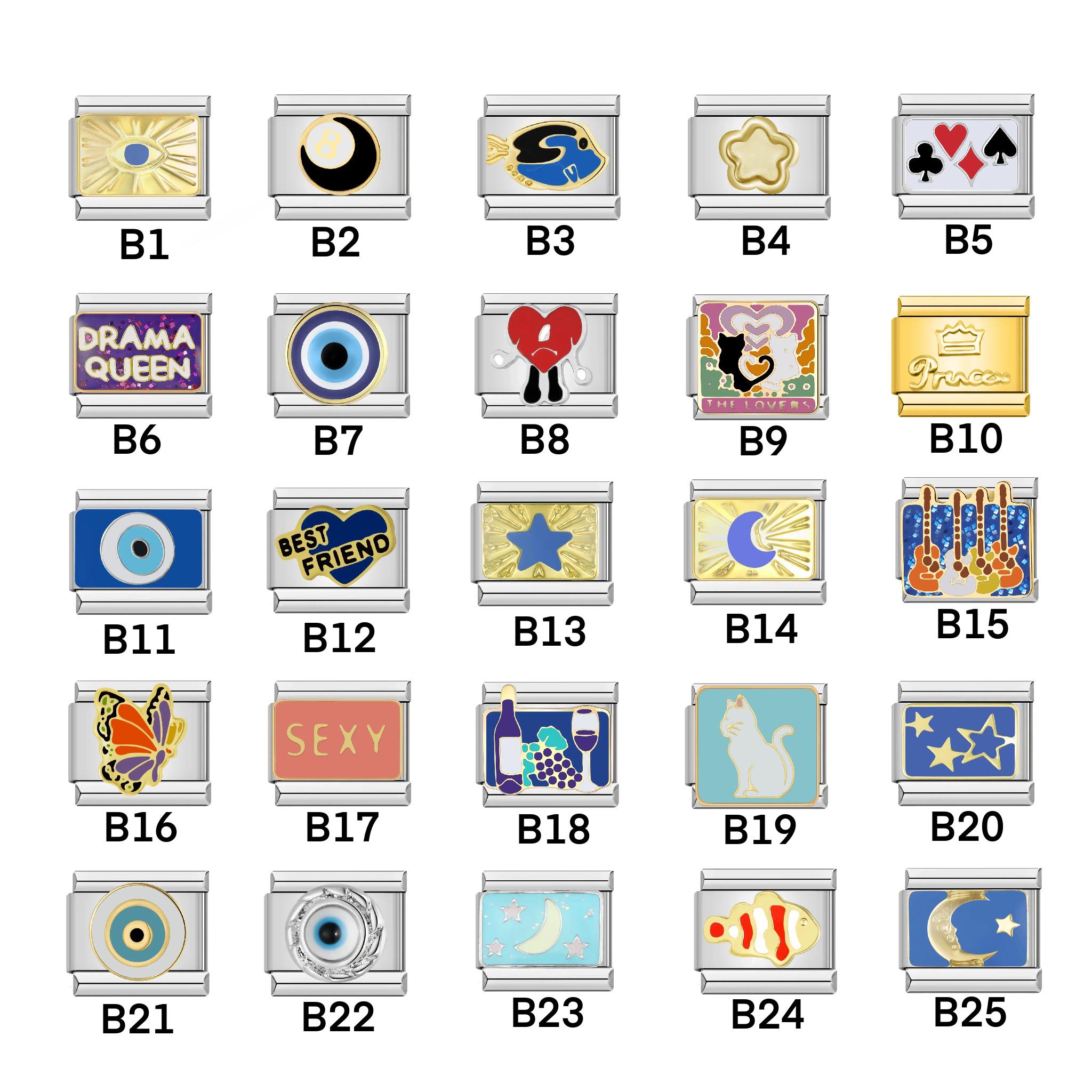 Italian CHARMS, 9mm Charms, Italian Bracelet Charms, Italian Charm ...