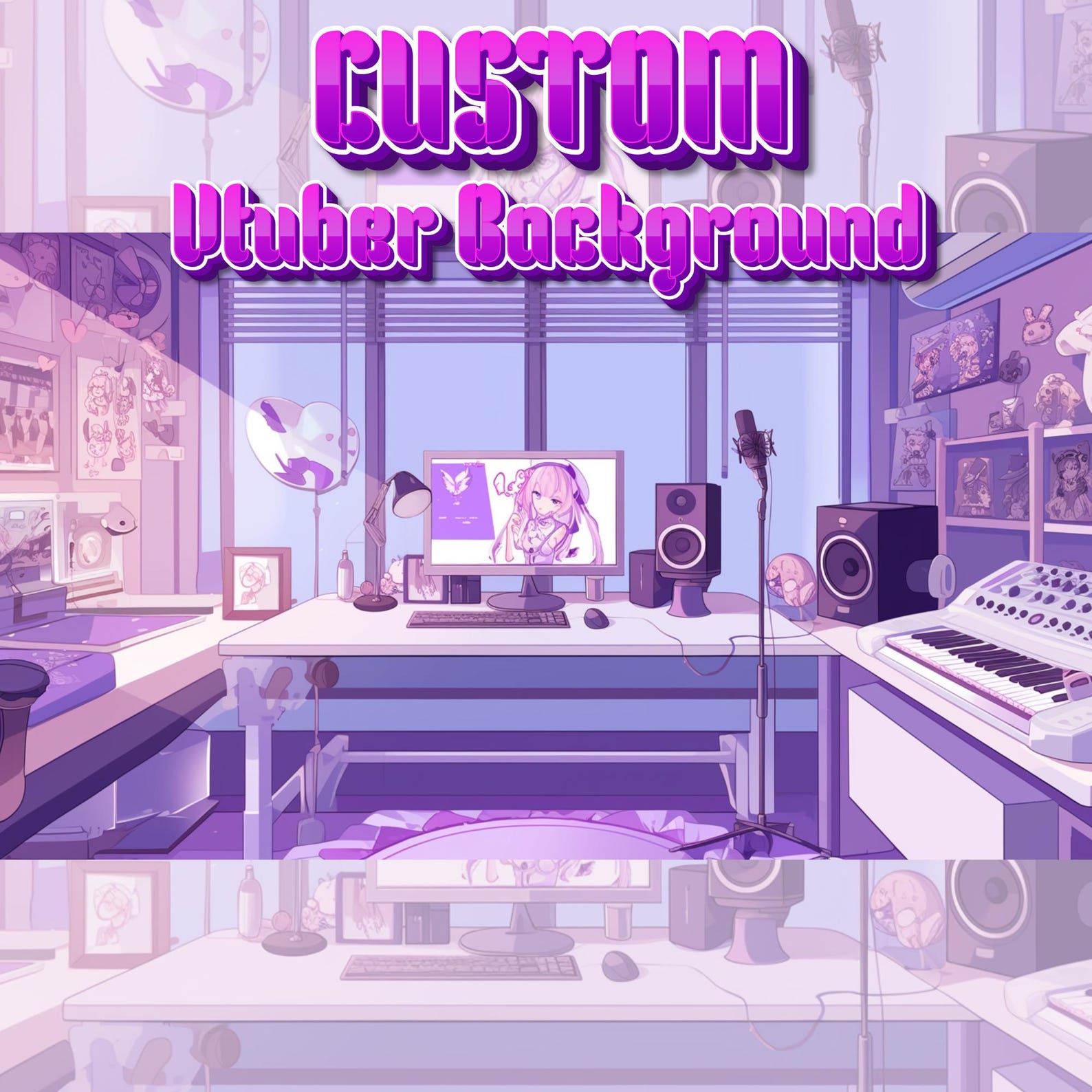 Custom Vtuber Background Aesthetic Room Background for Vtuber Vtuber Room Stream Package Twitch ...