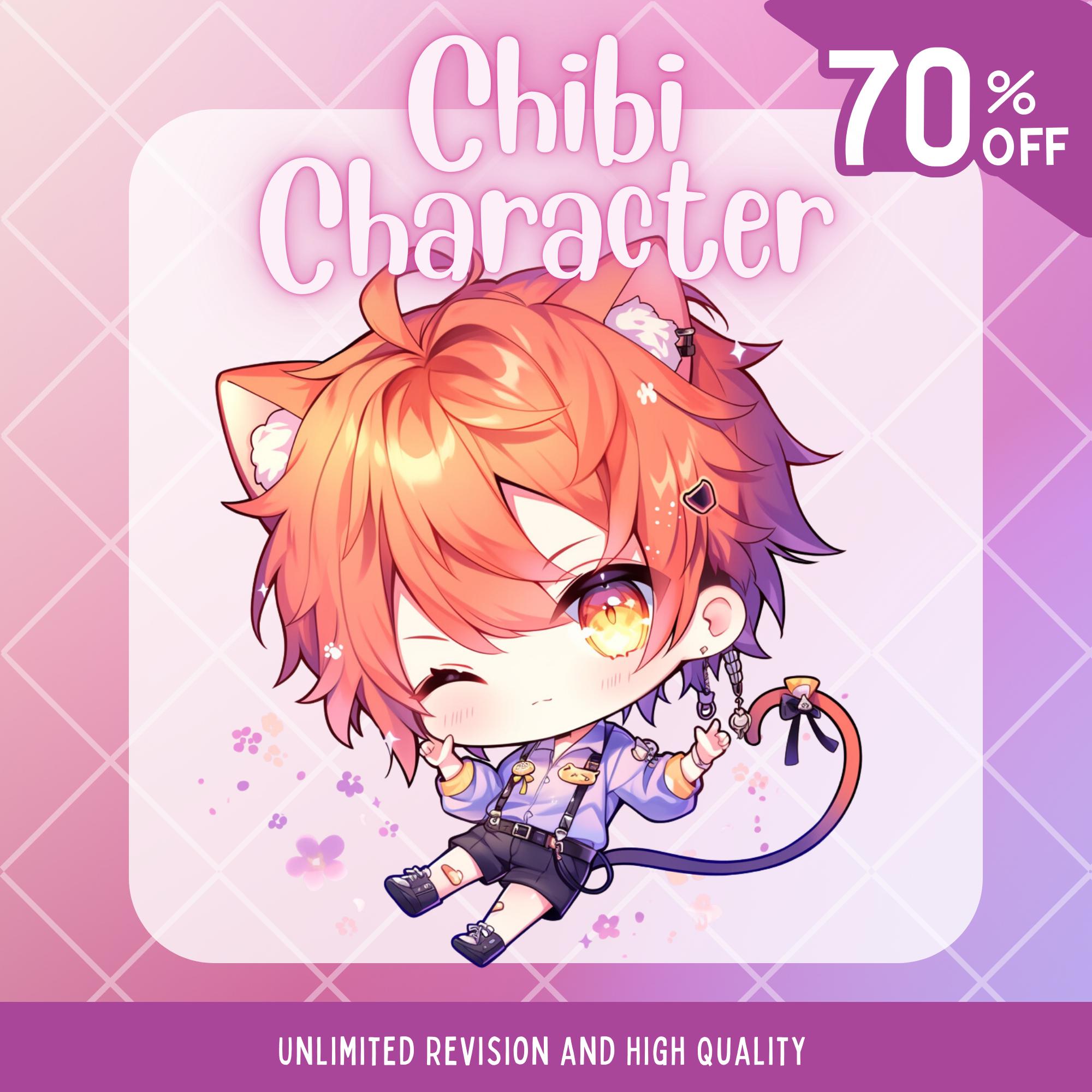 Custom Chibi Anime | Original Character Anime Chibi Fanart | High ...
