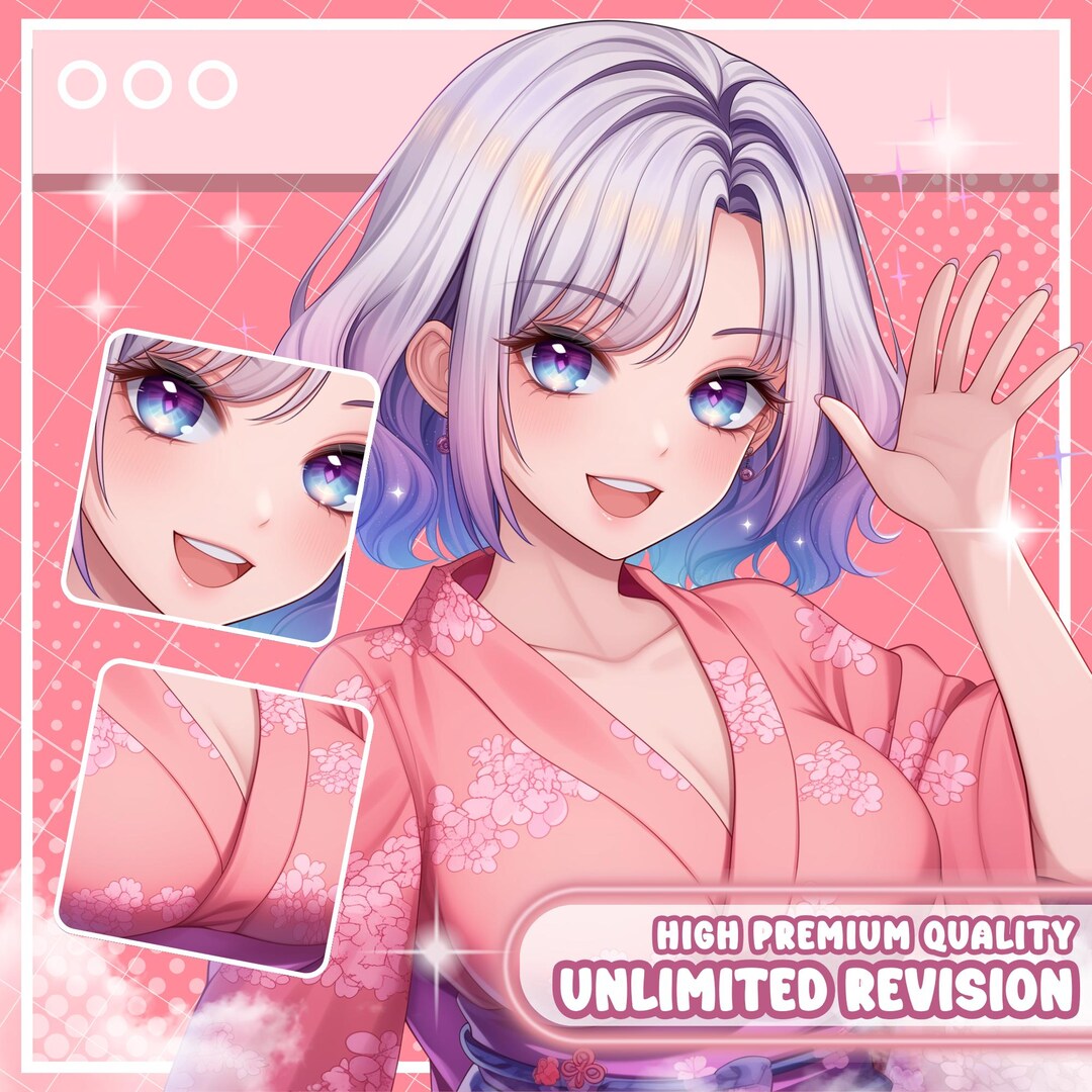 Custom Anime Pfp Icon Vtuber/pngtuber Art Commission - Etsy